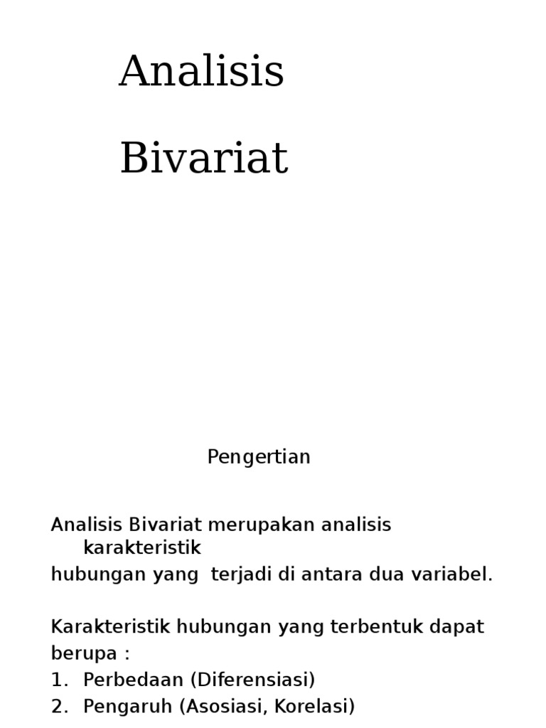 Analisis Bivariat | PDF