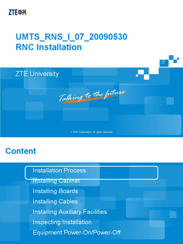 Umts Rns I 07 20090530-Rnc Installation-47 | PDF | Electrical Connector ...