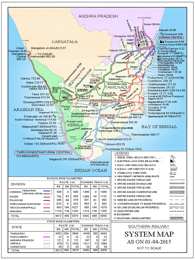 Railway Division Map | PDF | Rail Infrastructure | Rail Transport