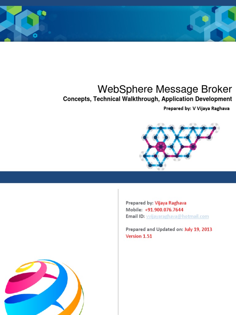 Websphere Message Broker: Concepts, Technical Walkthrough, Application Development | PDF