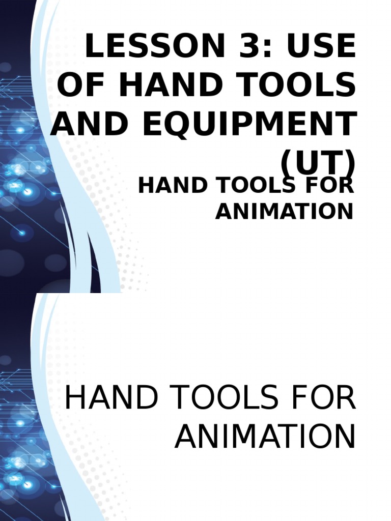 Hand Tools For Animation | PDF
