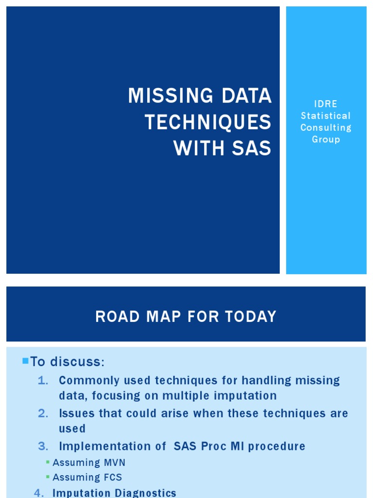 Missing Data Techniques - UCLA | PDF | Regression Analysis | Variance