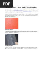 Common Sand Casting Defects Explained | PDF | Casting (Metalworking ...