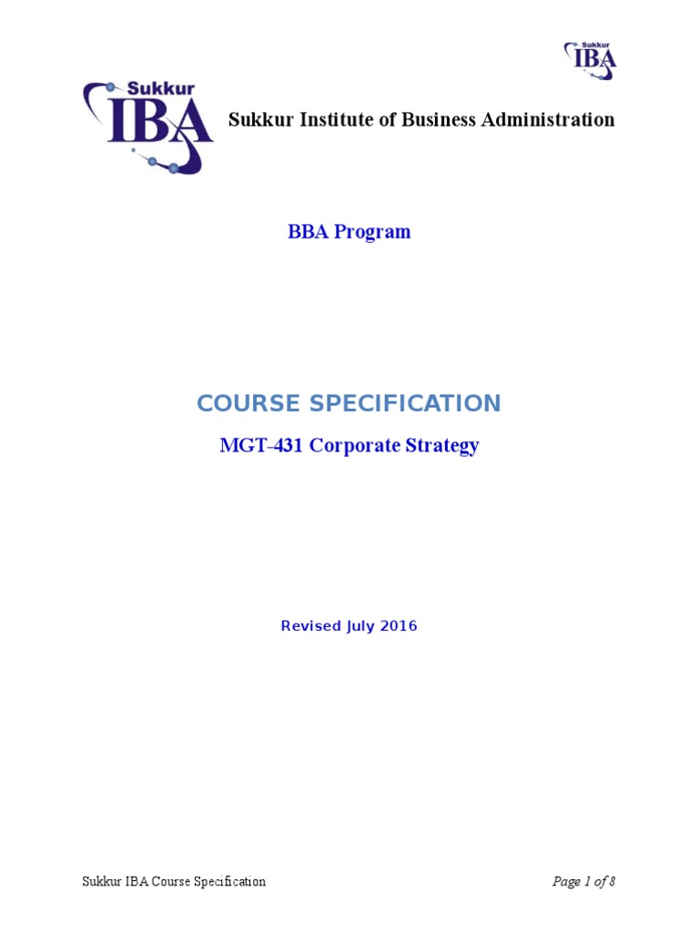 Course Specification | PDF