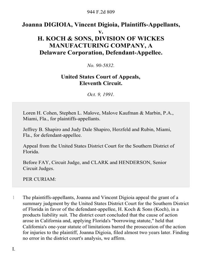 Wickes Gas Case: Statute of Limitations | PDF | Summary Judgment ...