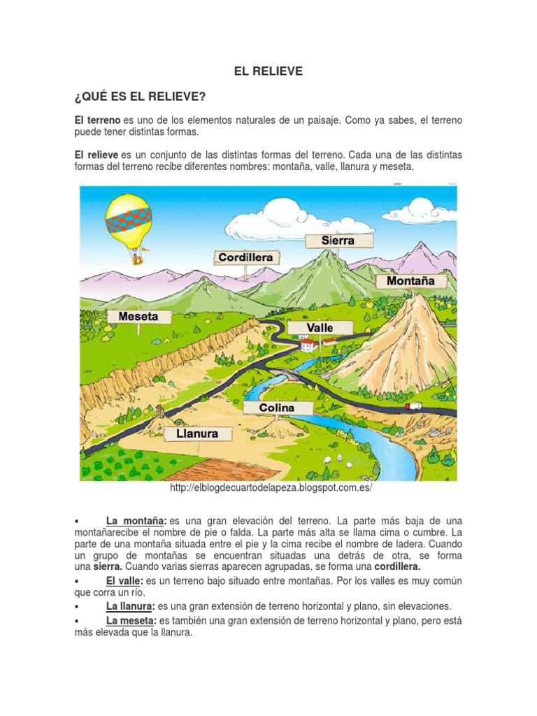 Principales Formas del Relieve Terrestre | PDF