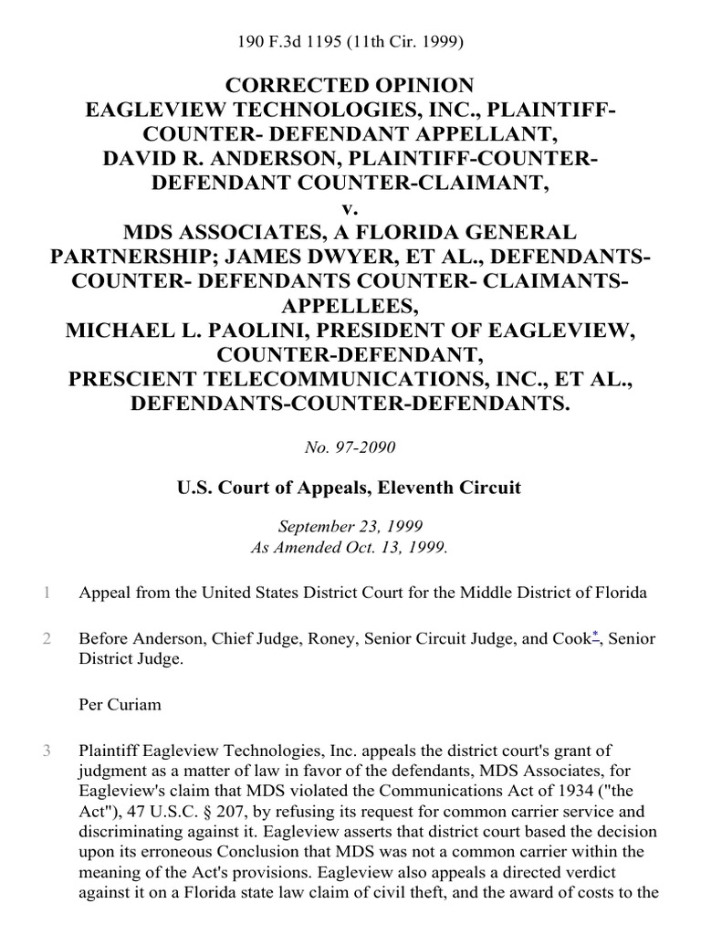 U.S. Court of Appeals, Eleventh Circuit | PDF | Common Carrier ...