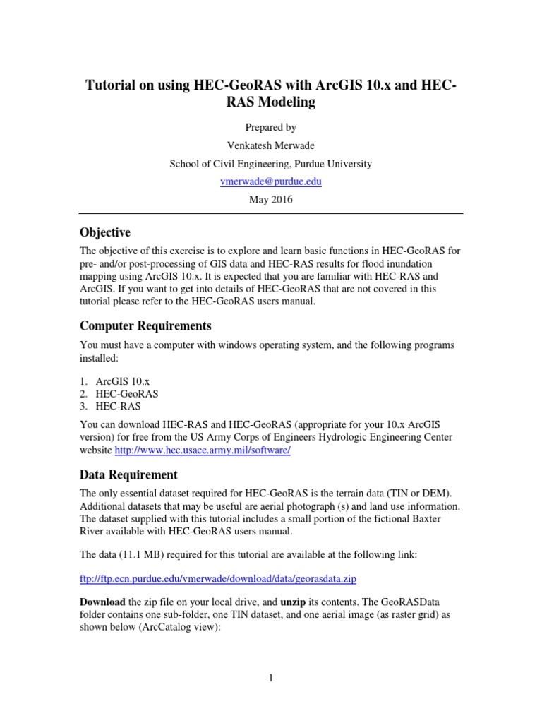 Hec Geo Ras | PDF | Arc Gis | Geographic Information System