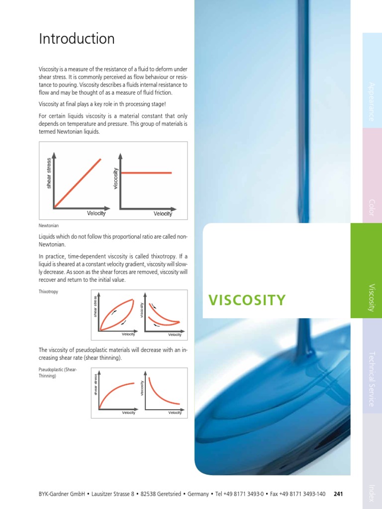 Intro To Viscosity PDF | PDF | Viscosity | Shear Stress