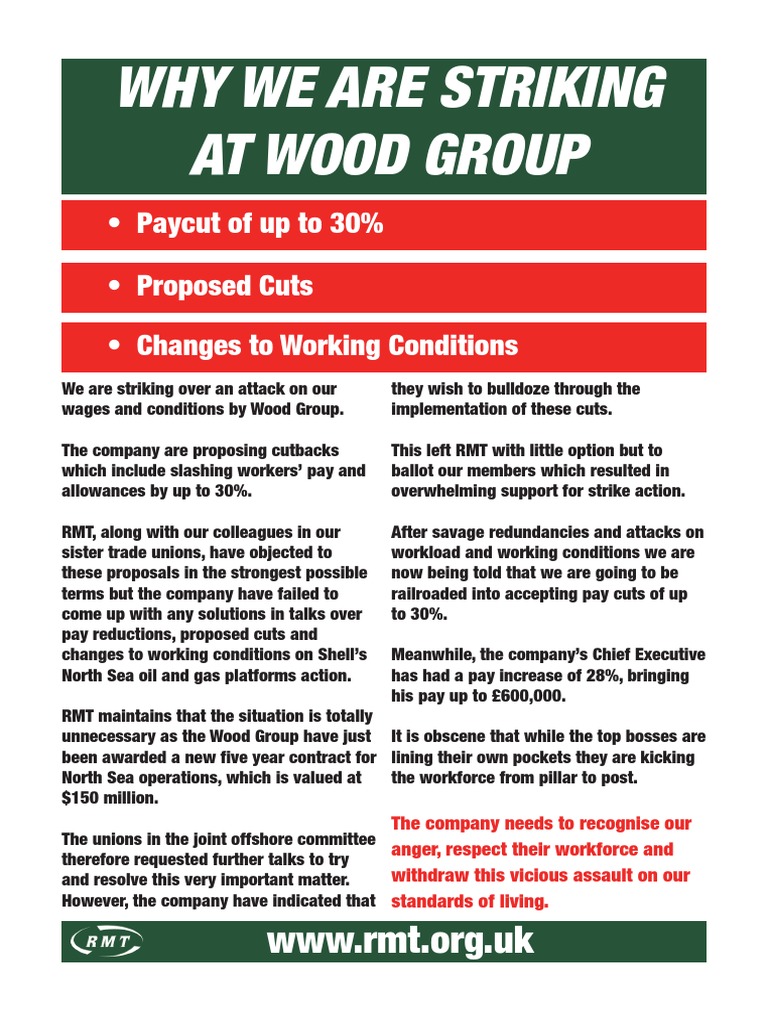 Wood Group Strike Leaflet | PDF