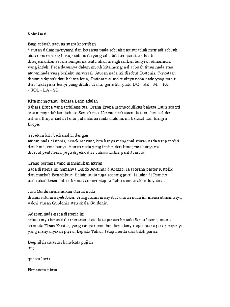 Sejarah dan Asal Usul Solmisasi | PDF | Seni