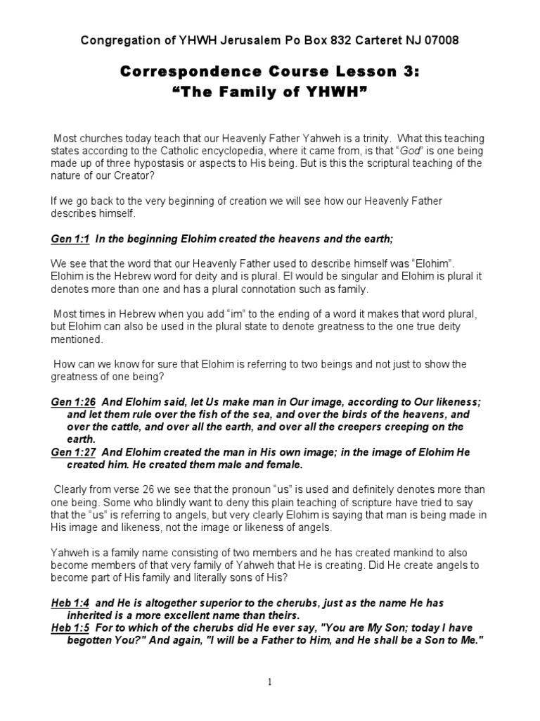 Lesson 03 - The Family of YHWH | PDF | Sodom And Gomorrah | Religious ...