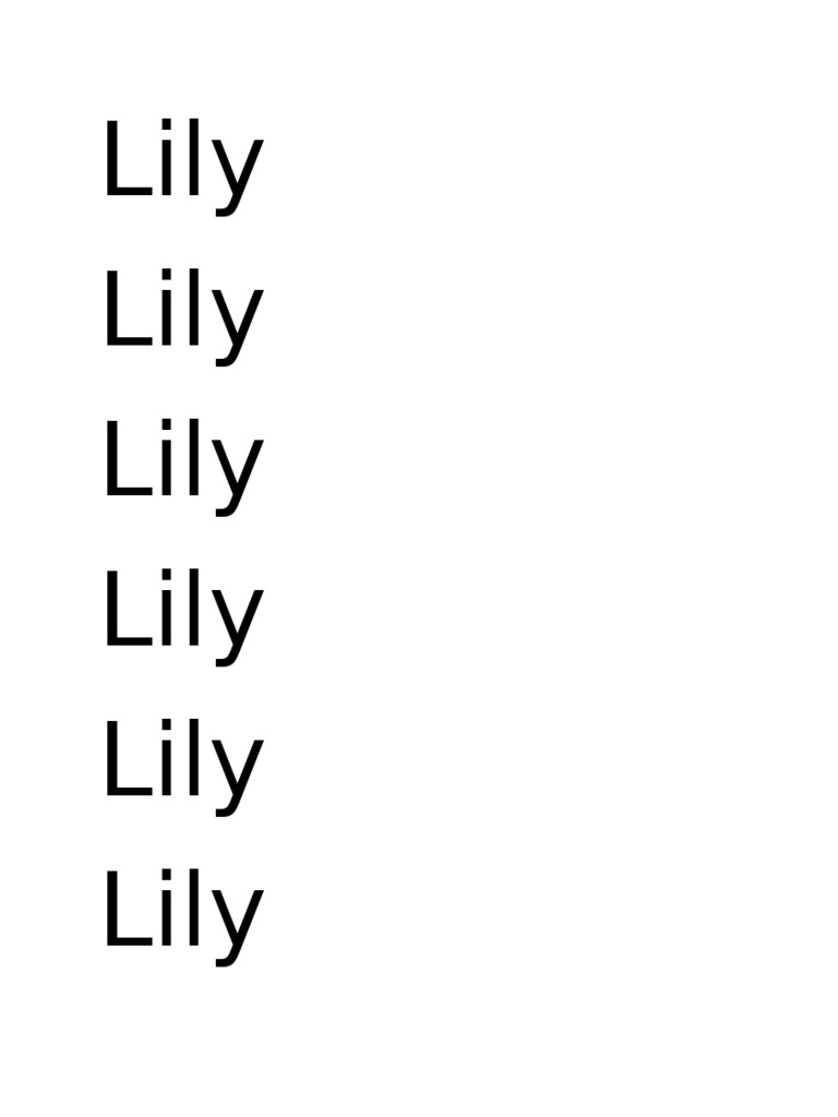 Lily Font | PDF