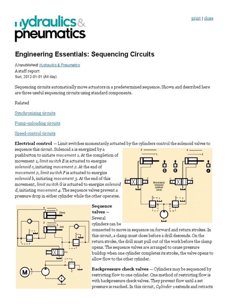 Engineering Essentials: Sequencing Circuits: Print Close | PDF