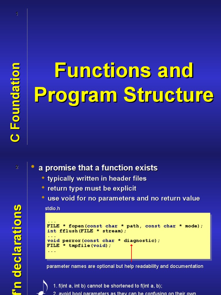 Functions and Program Structure | PDF | Parameter (Computer Programming) | Areas Of Computer Science