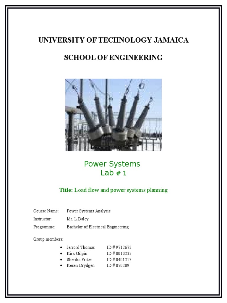 Power Systems Lab 1.revised | PDF | Electric Power System | Electric ...