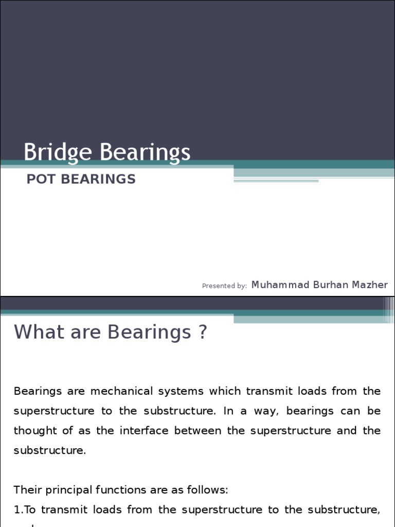 Pot Bearings | PDF | Bearing (Mechanical) | Piston