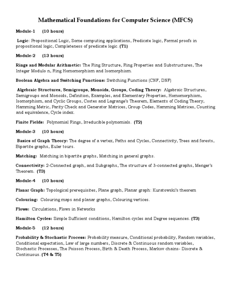 1225 MFCS | PDF | Graph Theory | Ring (Mathematics)