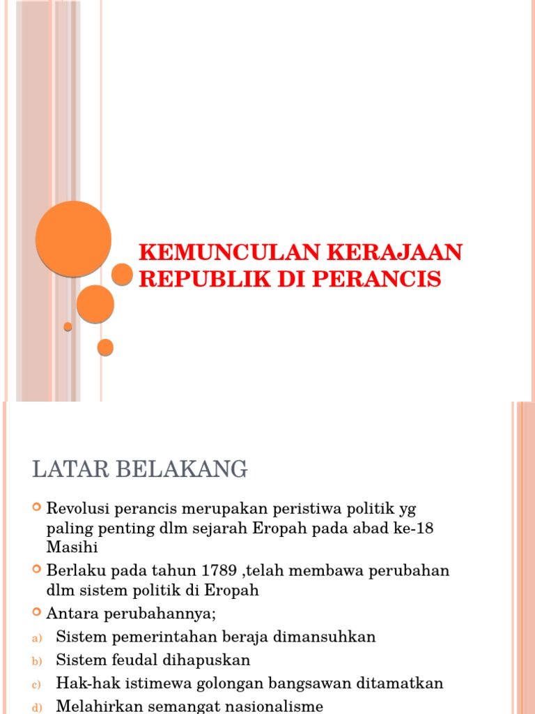 Kemunculan Kerajaan Republik Di Perancis | PDF