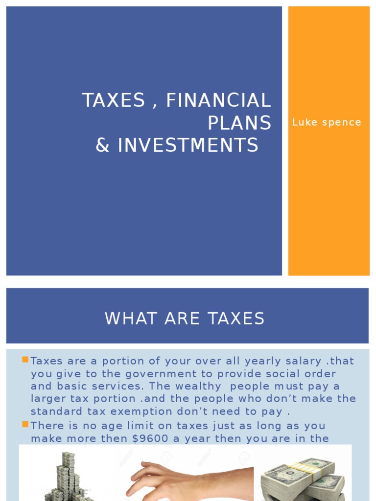 Taxes Financial Plans | PDF | Career & Growth | Business