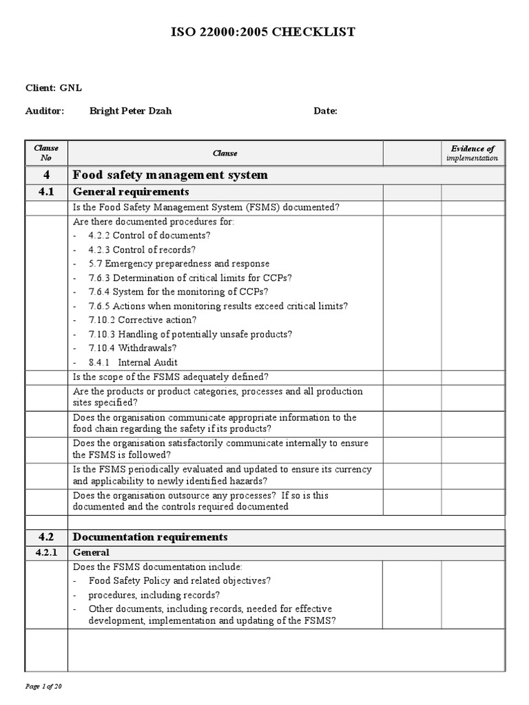 Iso 22000 Audit | Food Safety | Audit