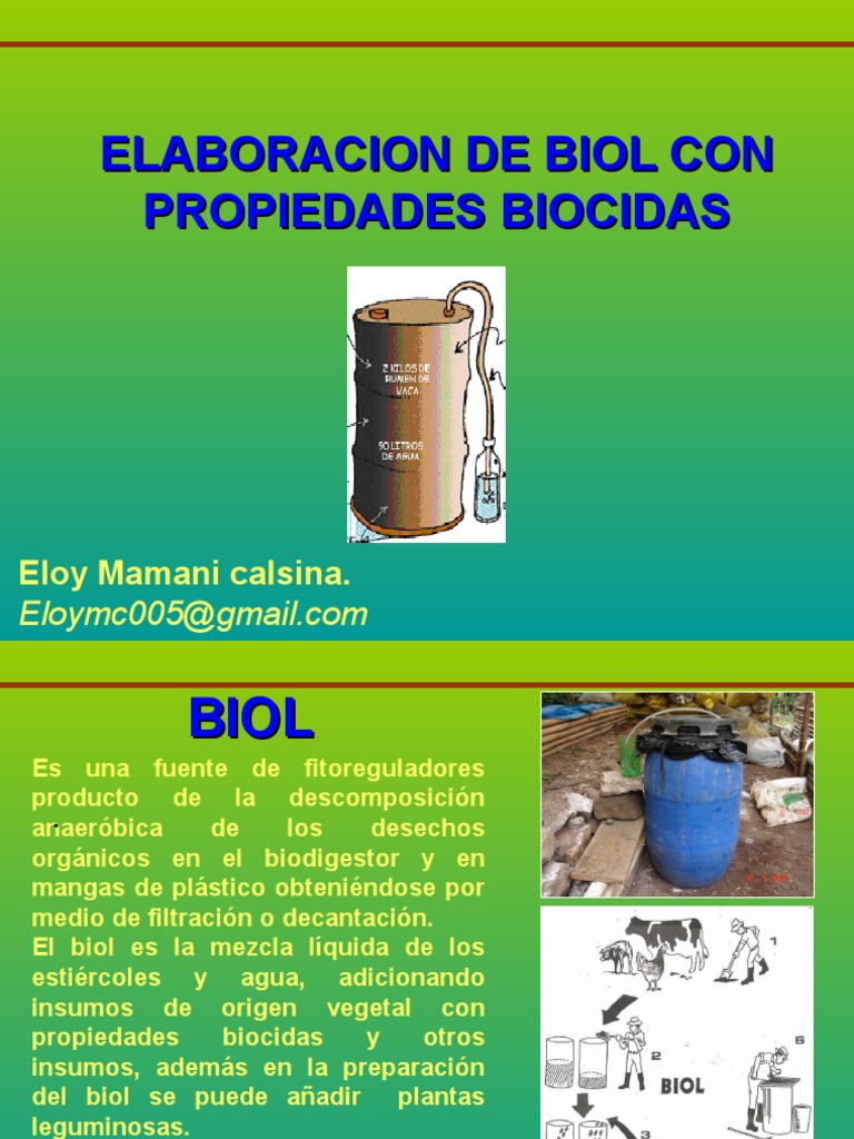 Elaboracion de Biol | PDF | Suelo | Agua