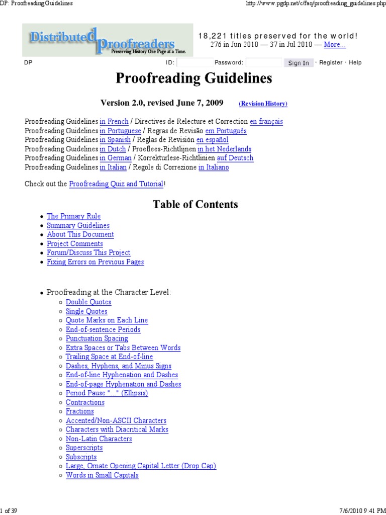 Proofreading Guidelines | PDF | Quotation Mark | Note (Typography)