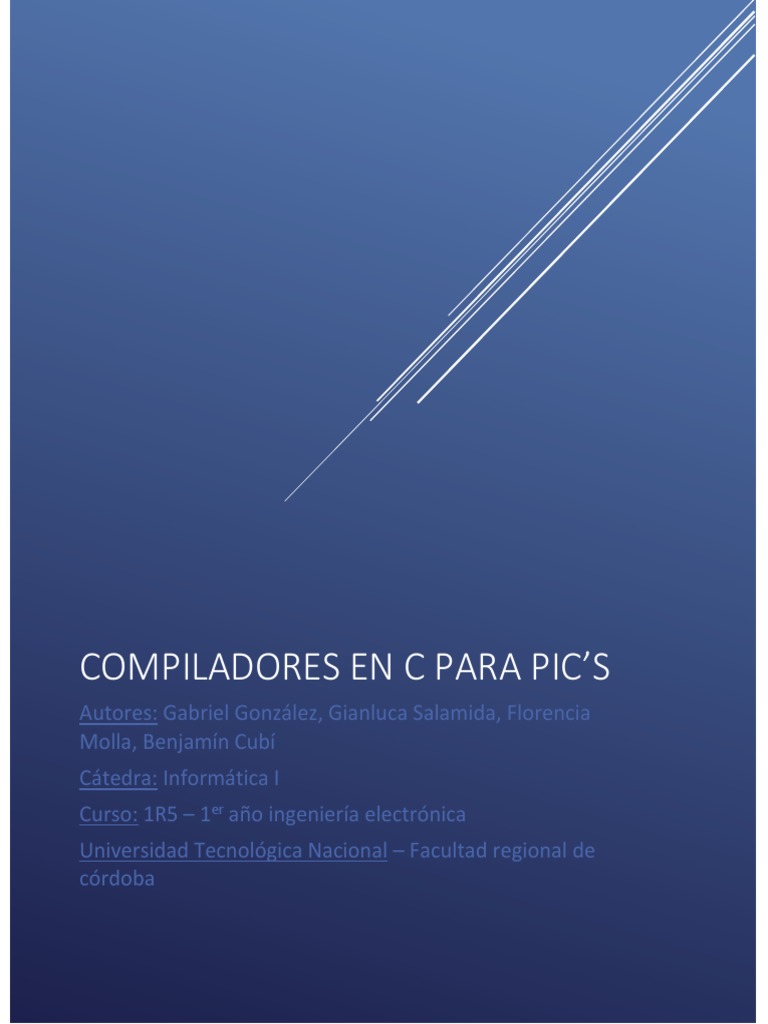 Compiladores en C para Pic's - Monografía | PDF | Compilador | Lenguaje ...