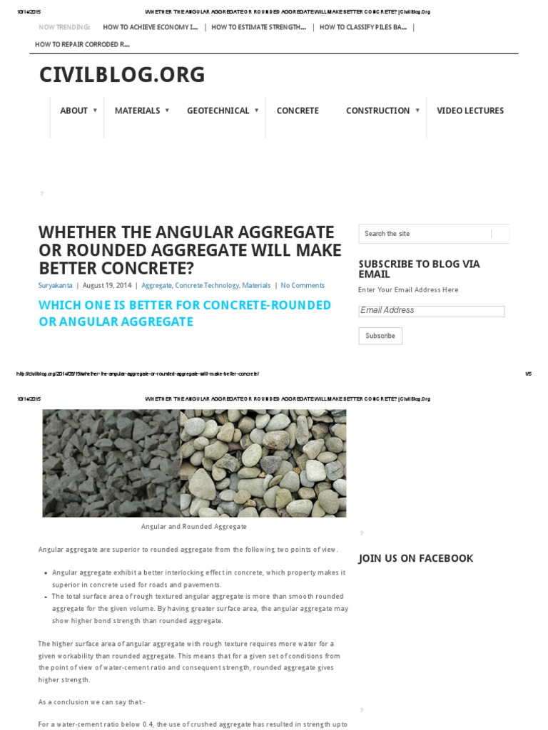 Whether The Angular Aggregate or Rounded Aggregate Will Make Better ...