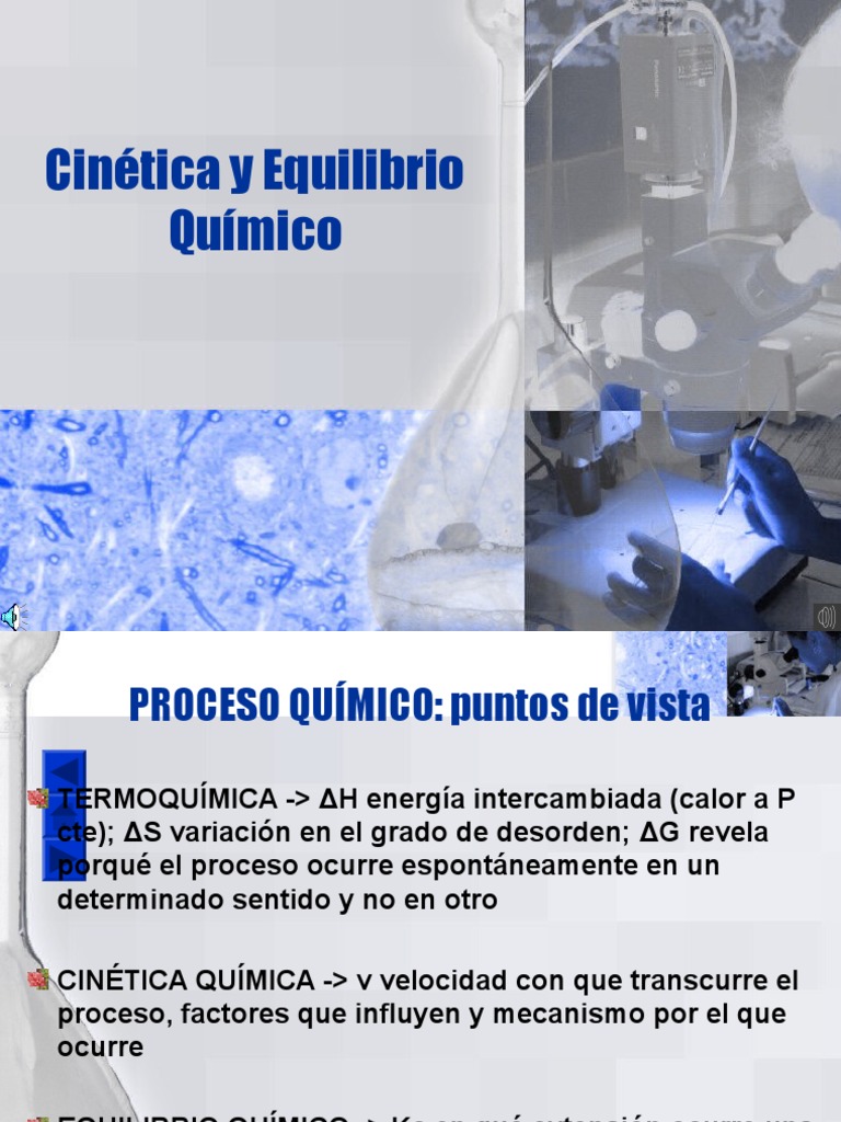 Cinetica y Equilibrio Quimico | PDF | Equilibrio químico | Catálisis