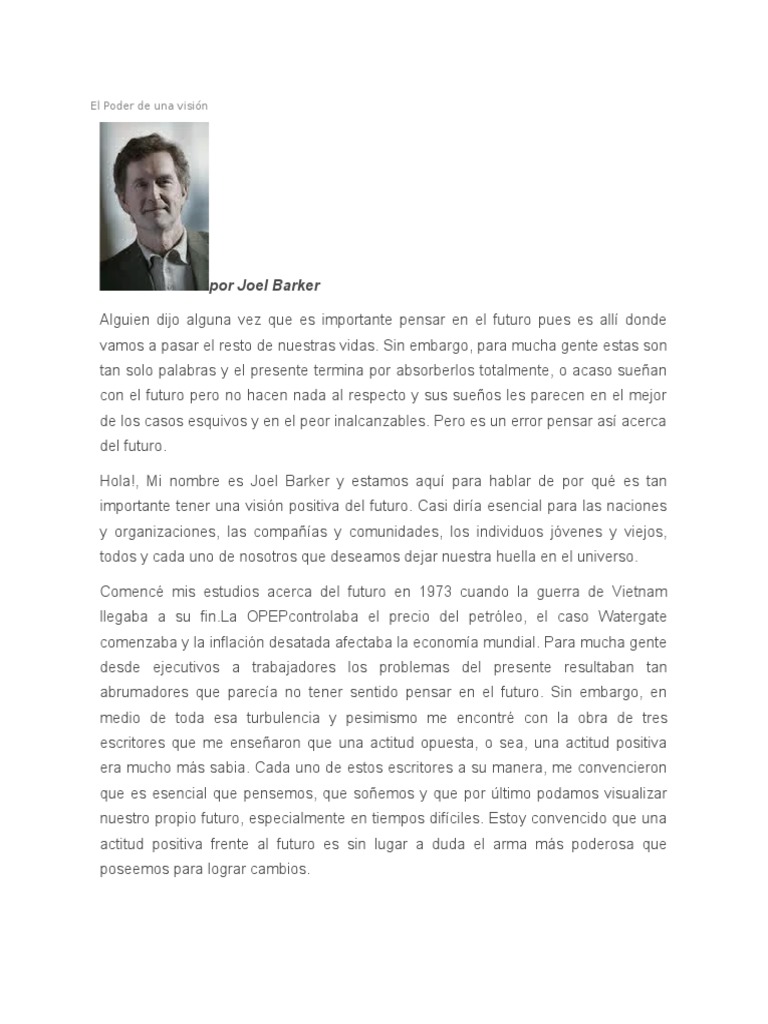 El Poder de una Visión Futura | PDF | Nación | Liderazgo