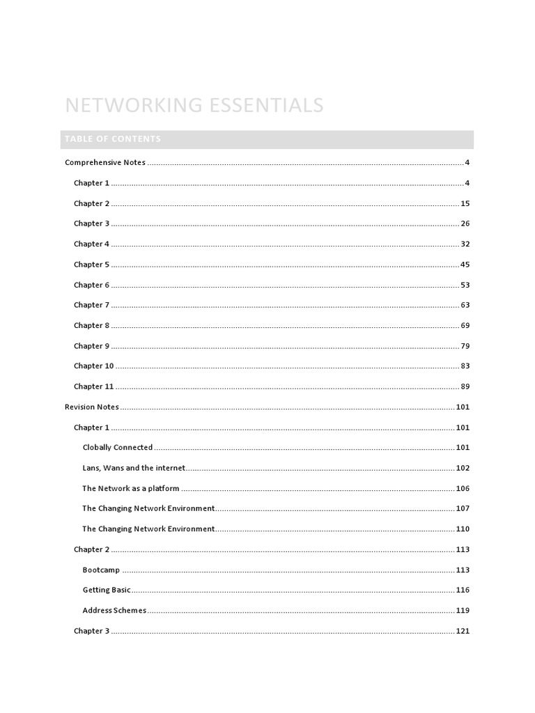 Networking Essentials Notes 1 | PDF | Communications Protocols ...