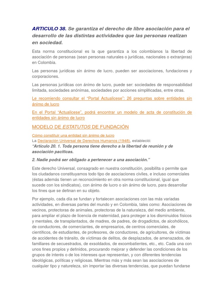 Articulo 38 | PDF | Derecho laboral | Constitución