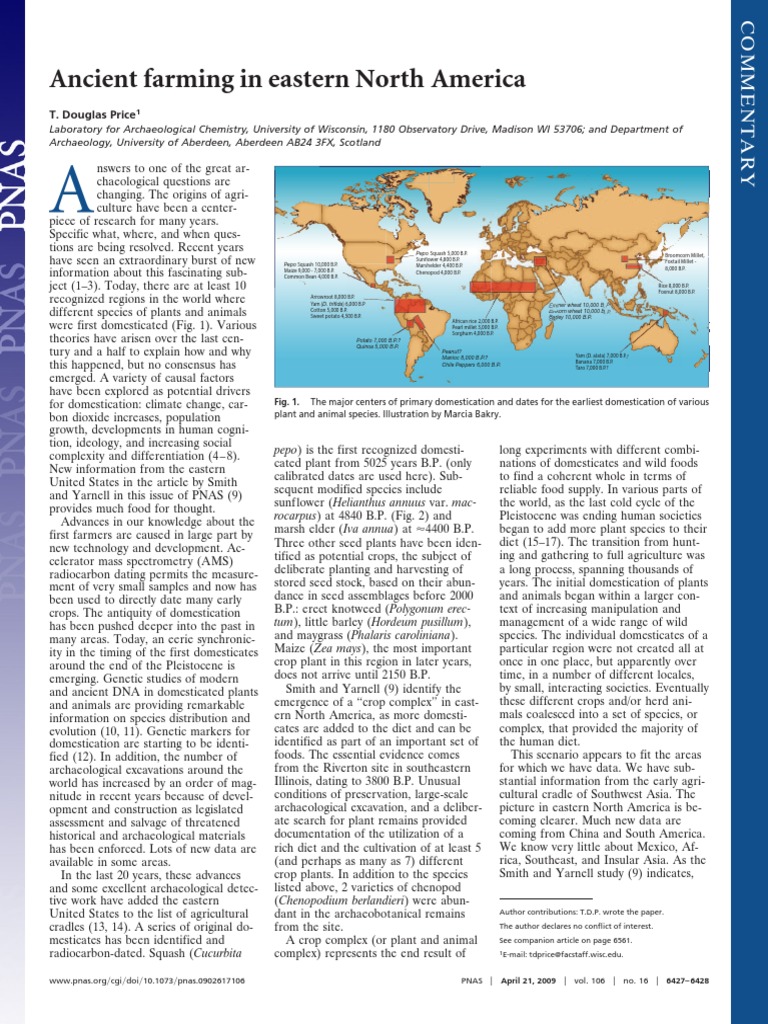 LECTURA 01 2009 Ancient Farming in Eastern North America | PDF ...