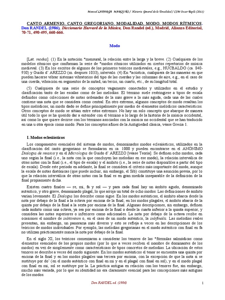 Canto Armenio. Canto Gregoriano. Modalidad. Modo. Modos Rítmicos | PDF ...