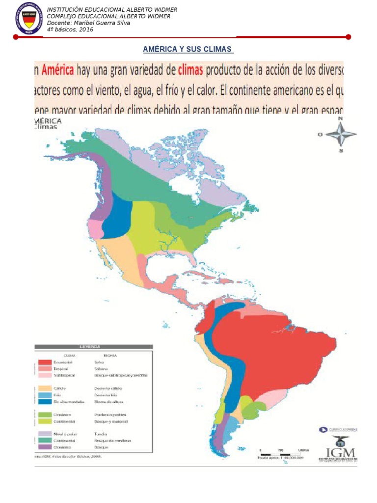 América y Sus Climas | PDF