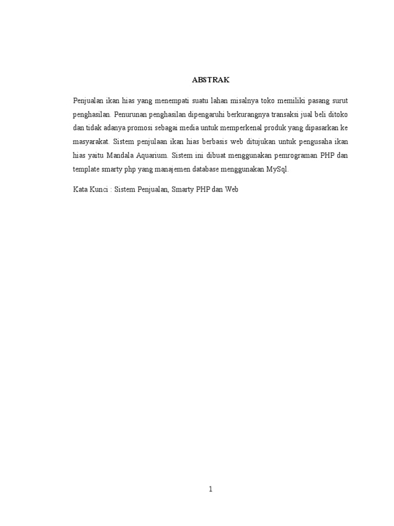 Contoh Abstrak | PDF