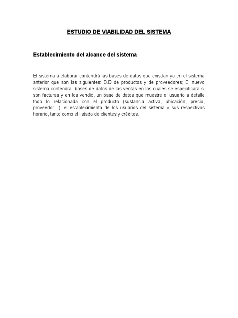 Establecimiento Del Alcance Del Sistema | PDF | Sistema operativo ...
