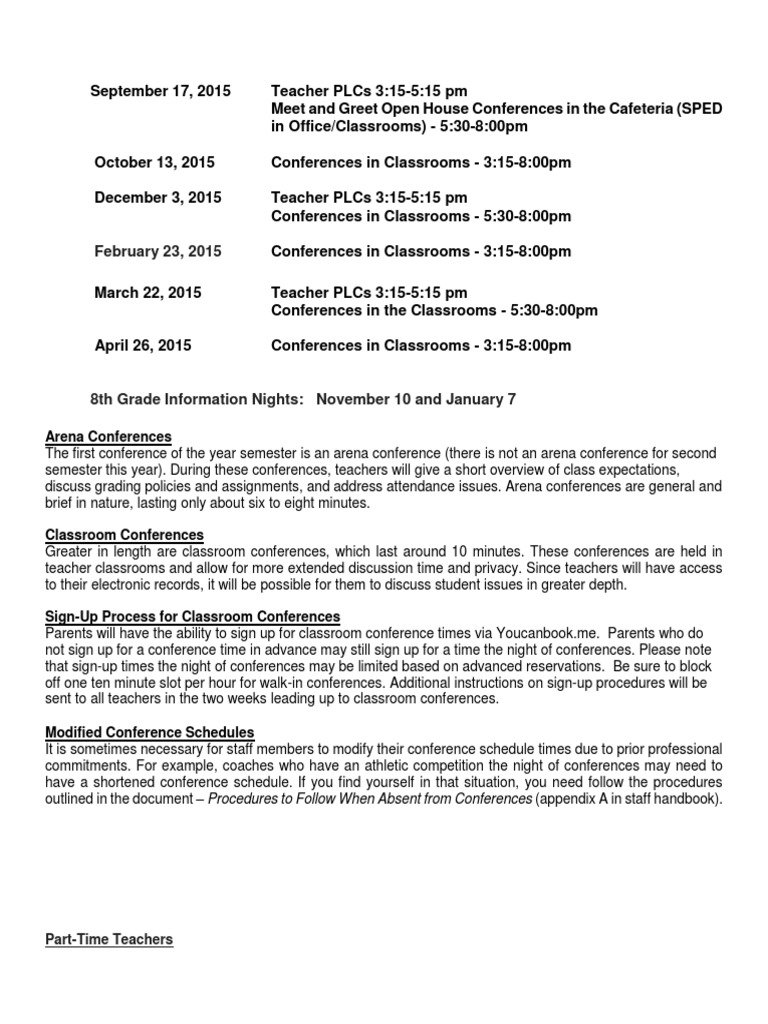 Conferences Overview 2015-2016 | PDF | Career & Growth