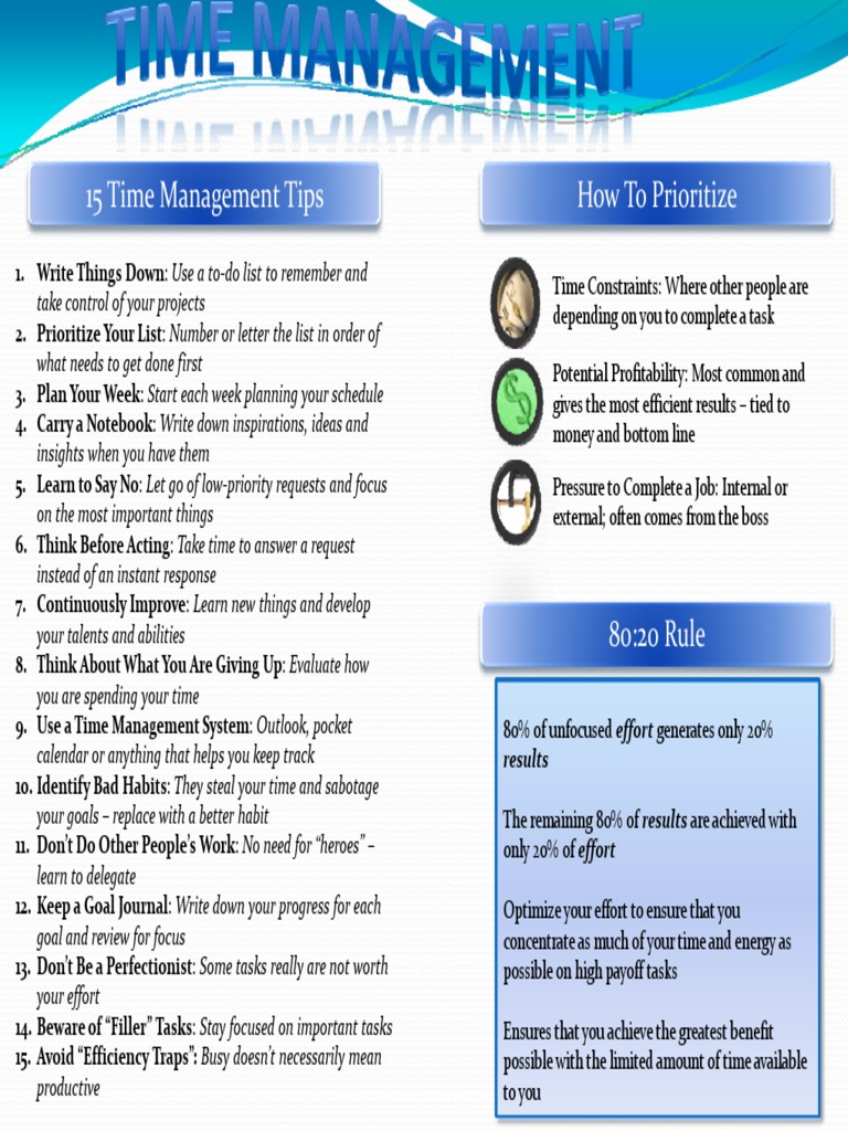 Time Management Handout | PDF