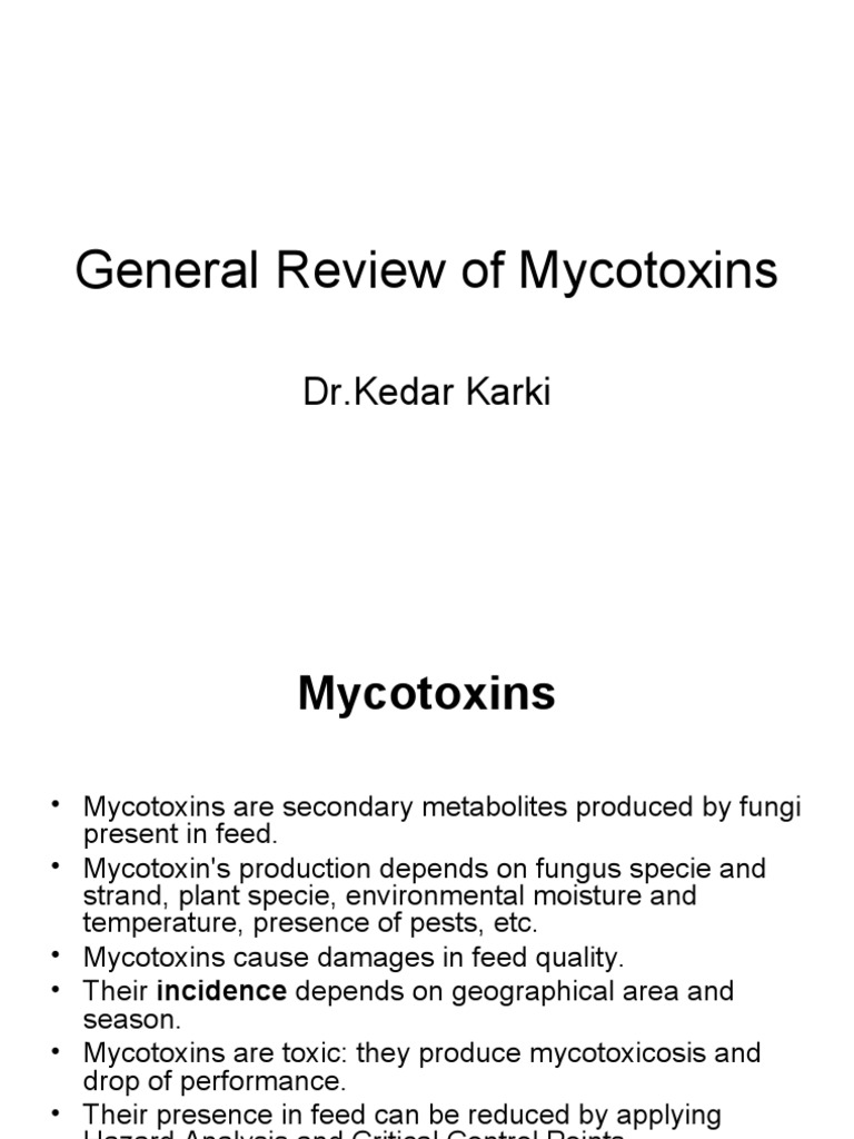 General Review of Mycotoxins | PDF | Mycotoxin | Fungus
