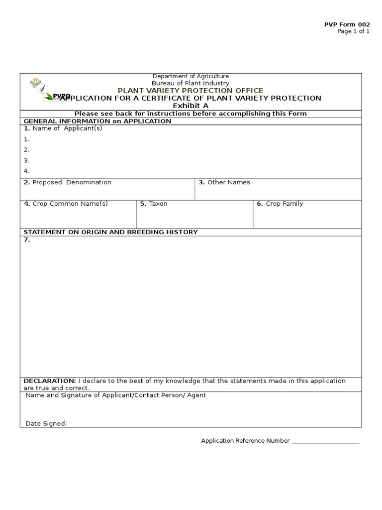 PVP Form 2-Exhibit A | PDF