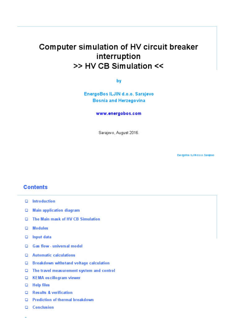 Computer Simulation of HV Circuit Breaker Interruption - EnergoBos ...