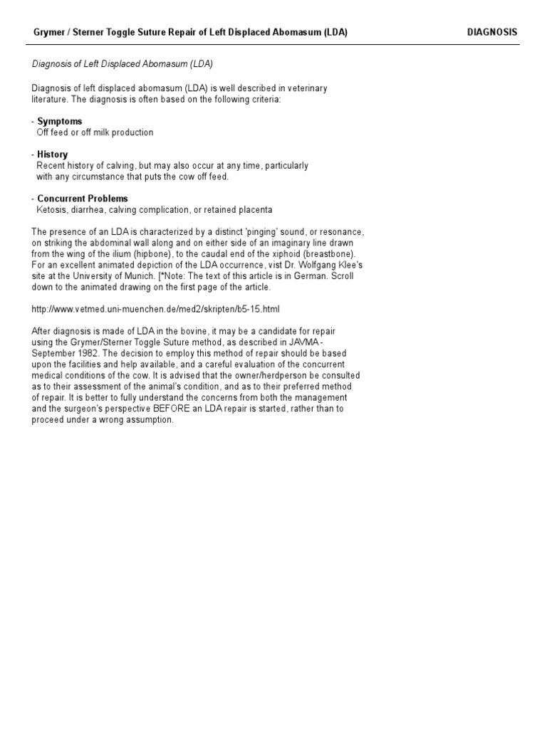 Diagnosis and Considerations for Grymer/Sterner Toggle Suture Repair of ...