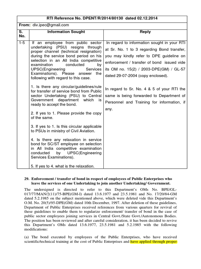 Bond Transfer RTI | PDF