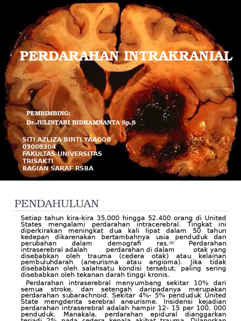 Perdarahan Intrakranial | PDF