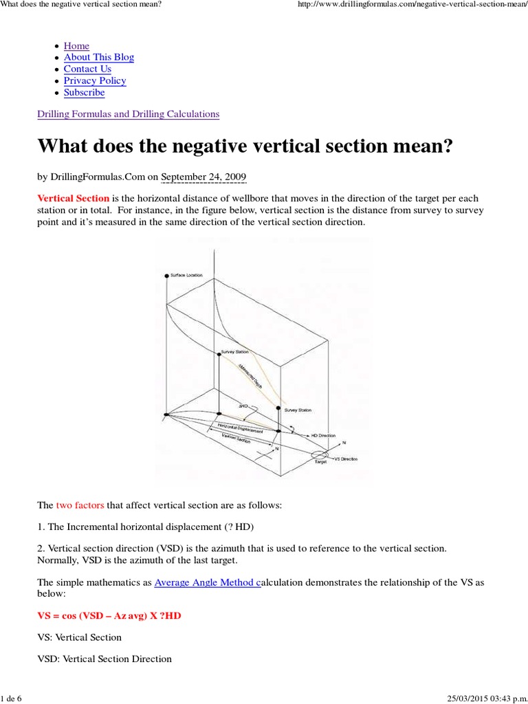 What Does The Negative Vertical Section Mean | PDF | Azimuth | Surveying