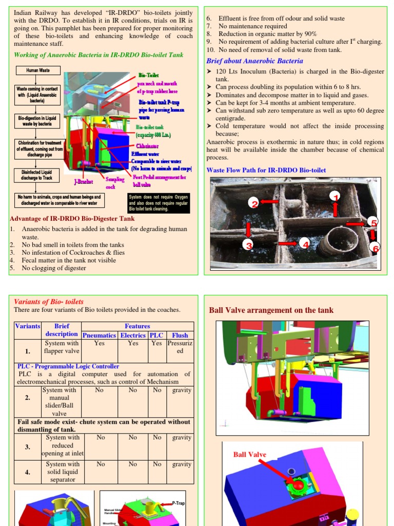 Pamphlet On IR-DRDO Bio Toilet System PDF | PDF | Anaerobic Digestion ...