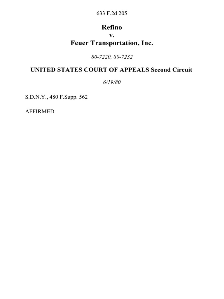 Legal Decision: Refino v. Feuer | PDF