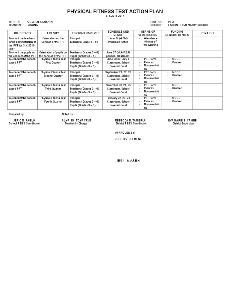 PFT Action Plan | PDF